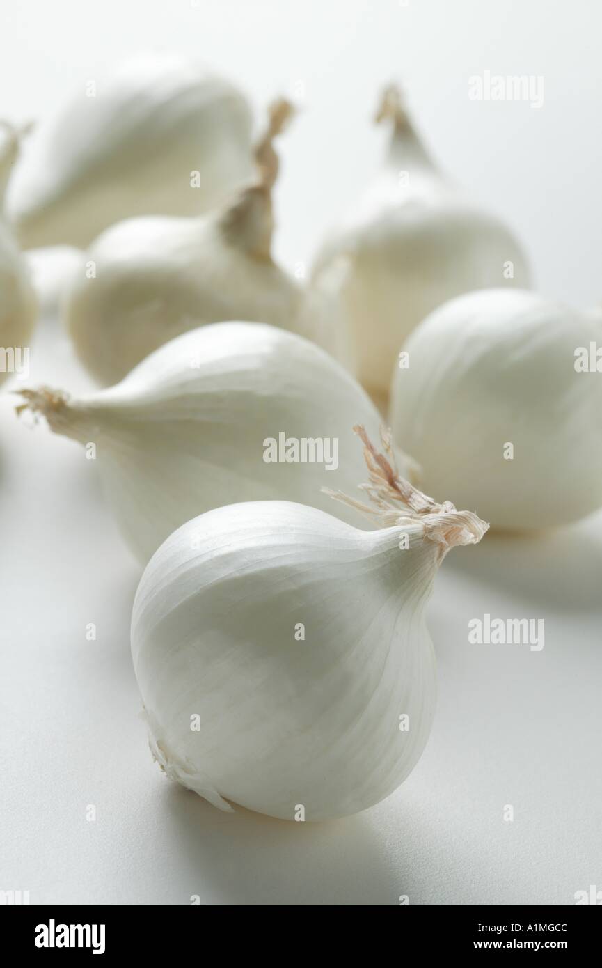 Small white onions 2 Stock Photo - Alamy