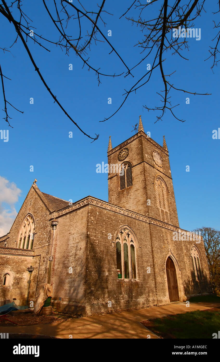 The village Church at Moreton Dorset UK Vertical format Stock Photo - Alamy