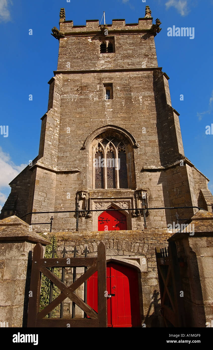 St Edward s Church in the village of Corfe Castle Dorset UK Stock Photo ...