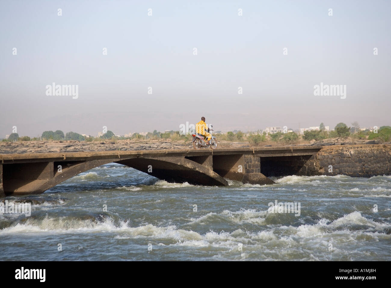 Bridge over the Niger river on the outskirts of Bamako,Mali,West Africa ...