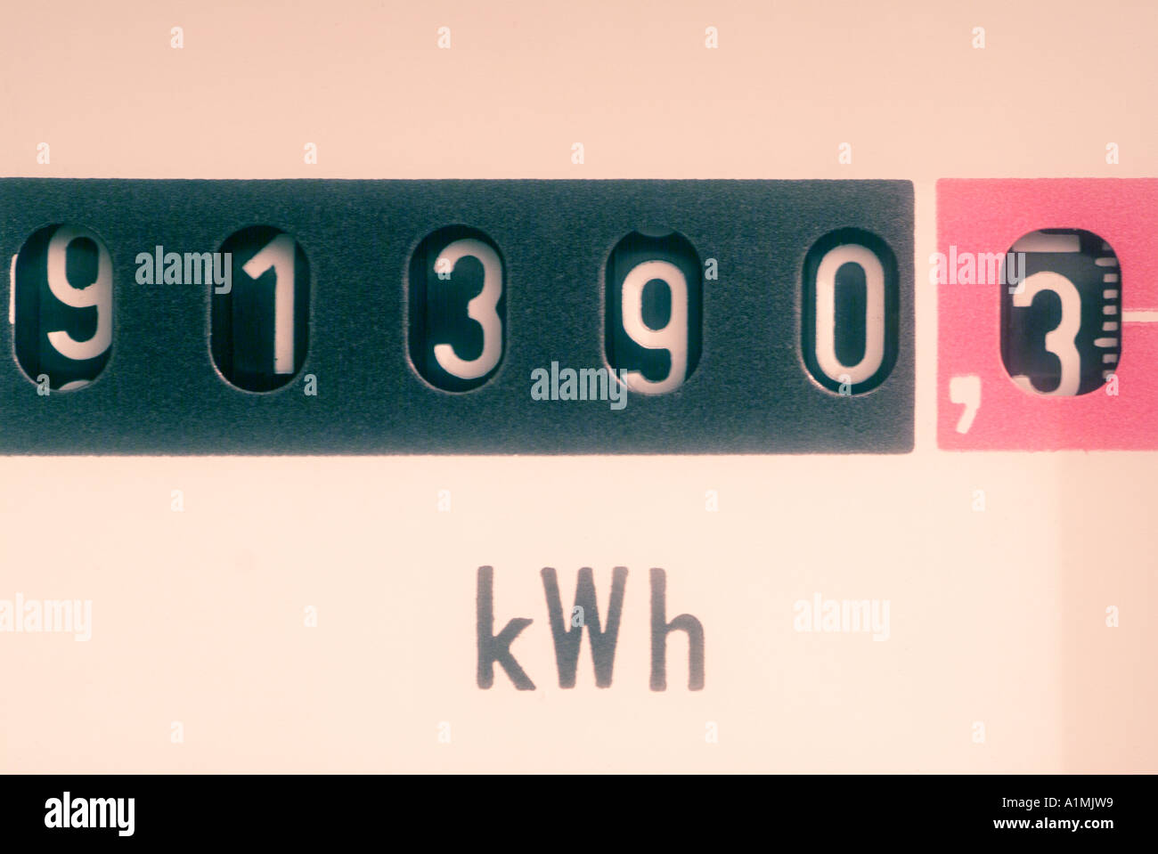 Metered metering gauge number numbers abstract consumption closeup hi ...