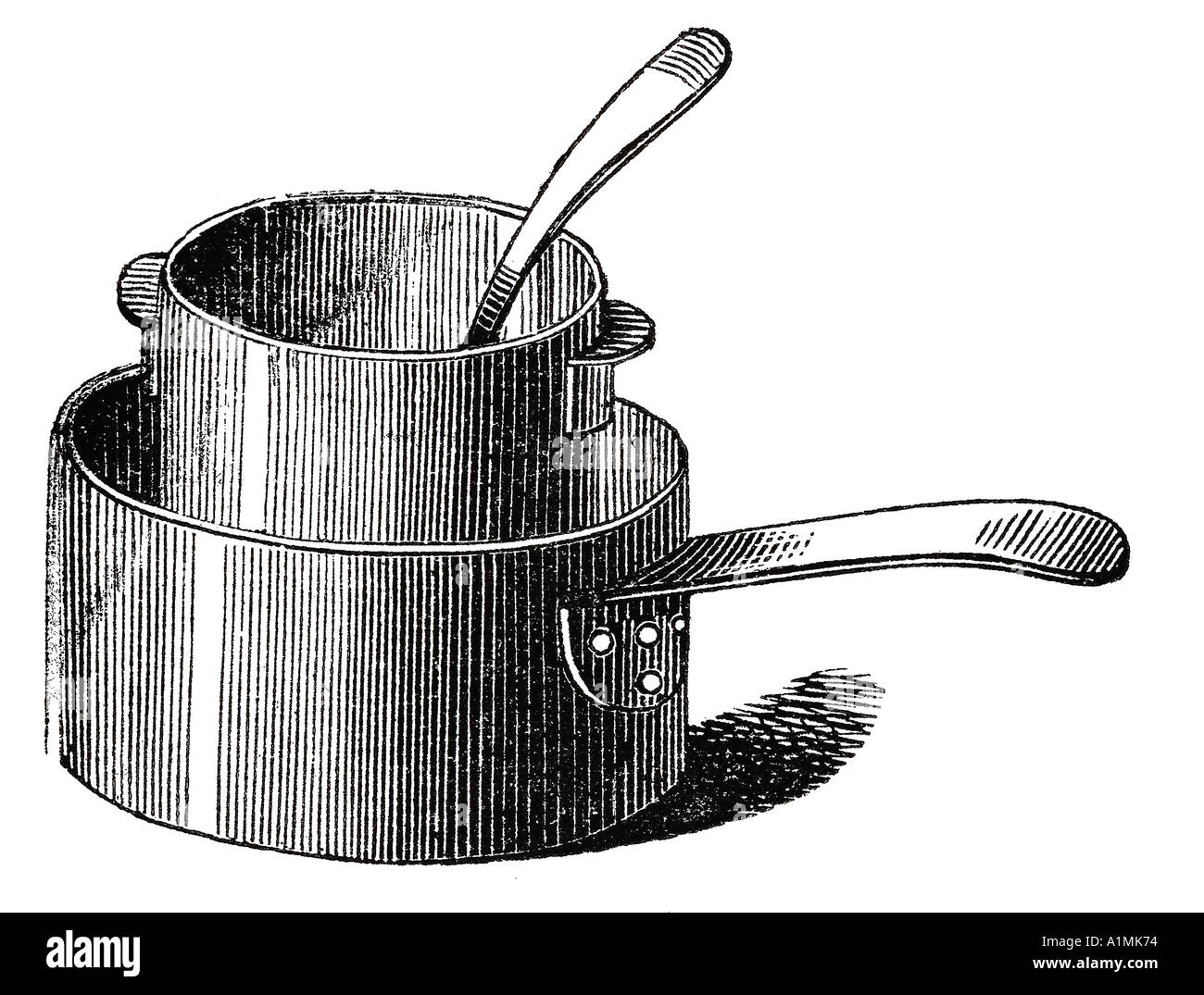 Two pans illustration Stock Photo - Alamy