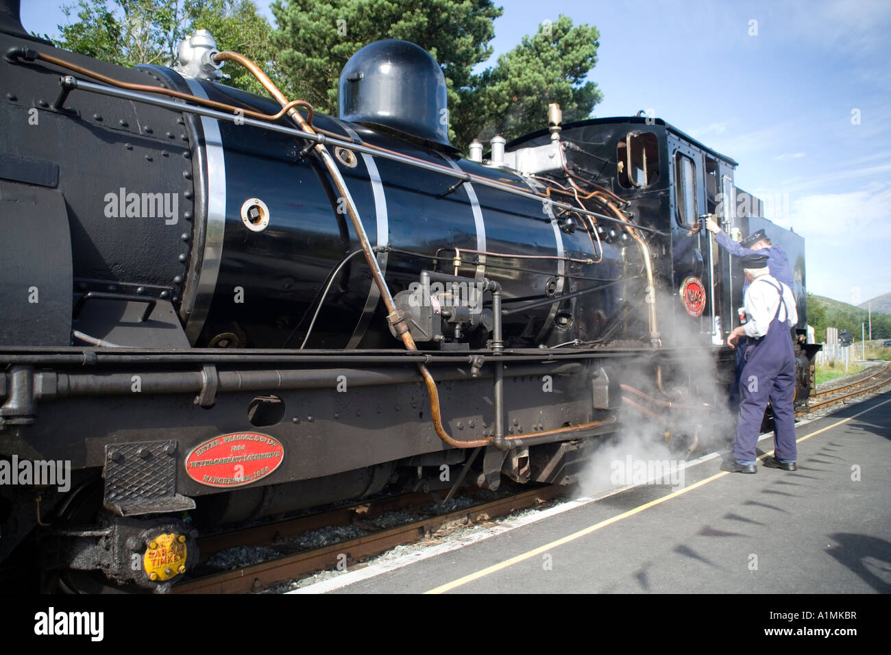 Beyer-Garratt NGG16 locomotive formerly from South Africa at Rhyd Ddu ...