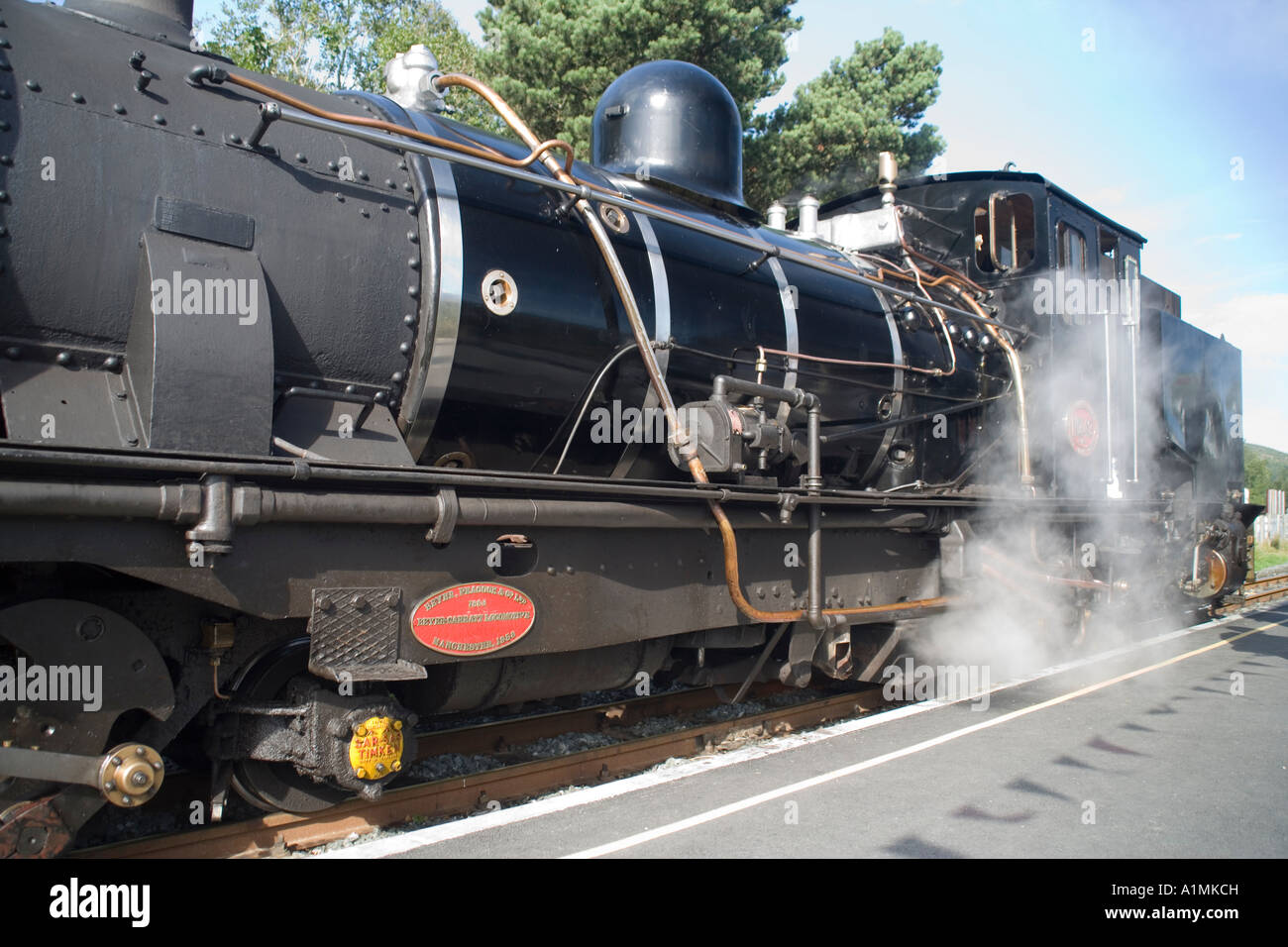 Beyer-Garratt NGG16 locomotive formerly from South Africa at Rhyd Ddu ...