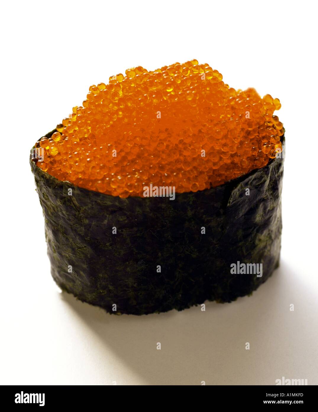 Gunkan sushi with tobiko flying fish caviare Stock Photo - Alamy