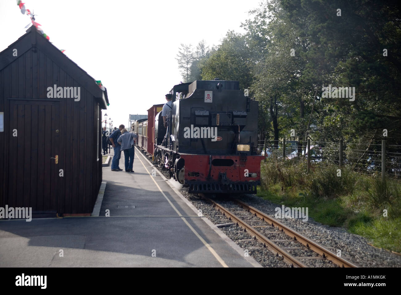 Beyer-Garratt NGG16 locomotive formerly from South Africa at Rhyd Ddu ...