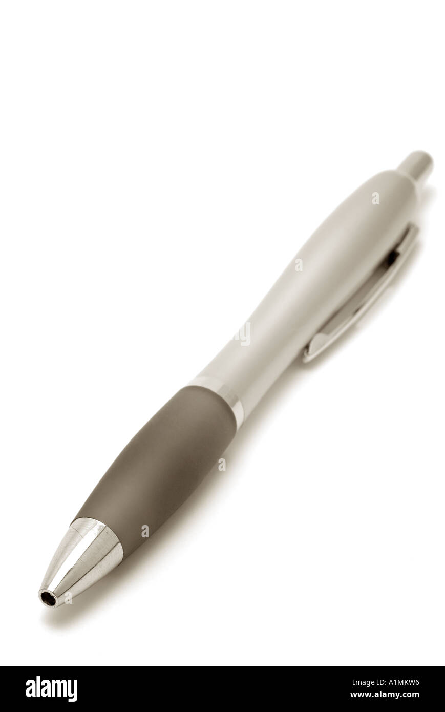 Pen on a white background Stock Photo - Alamy