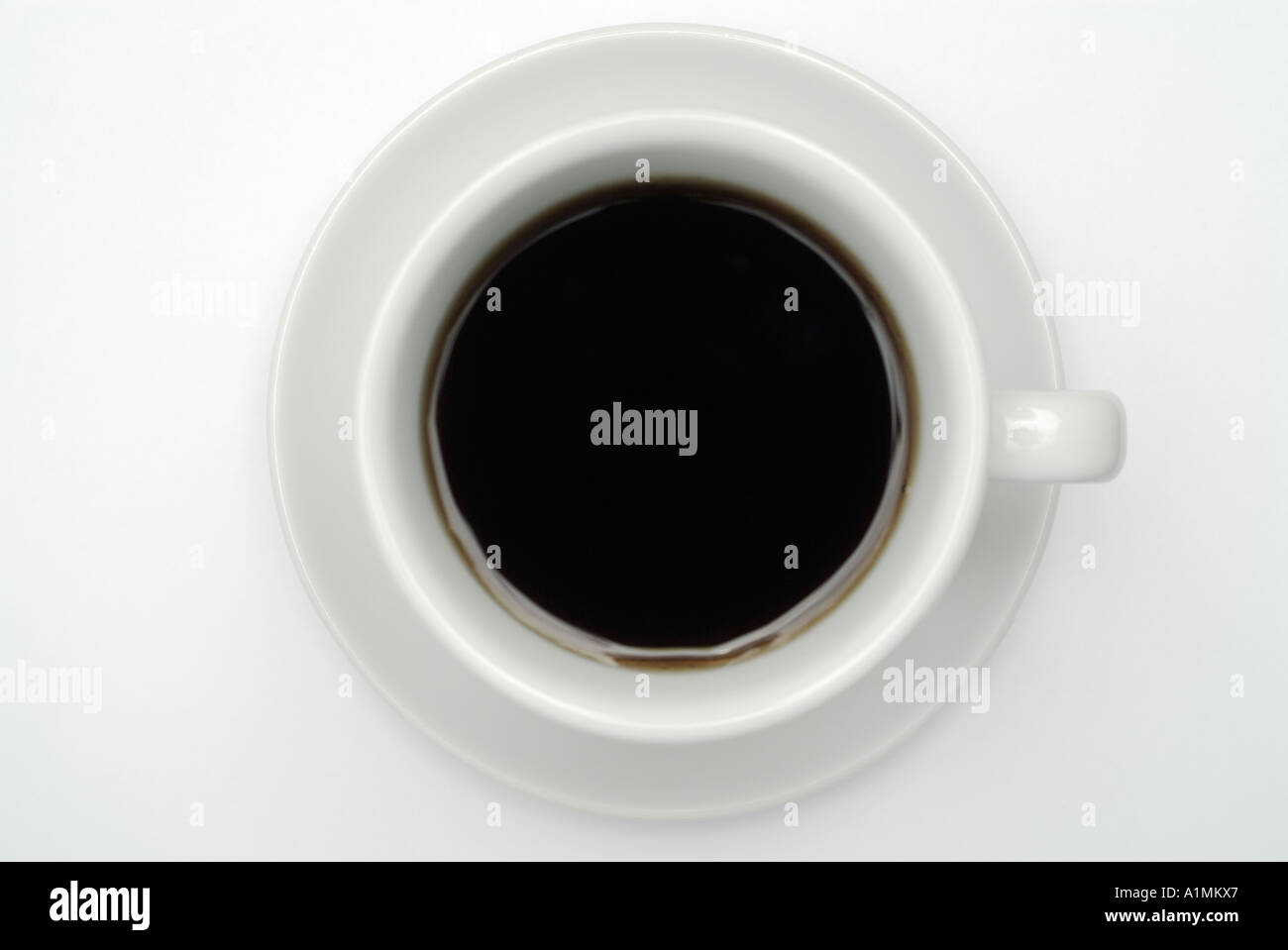 Overhead coffee cup and saucer Cut Out Stock Images & Pictures - Alamy