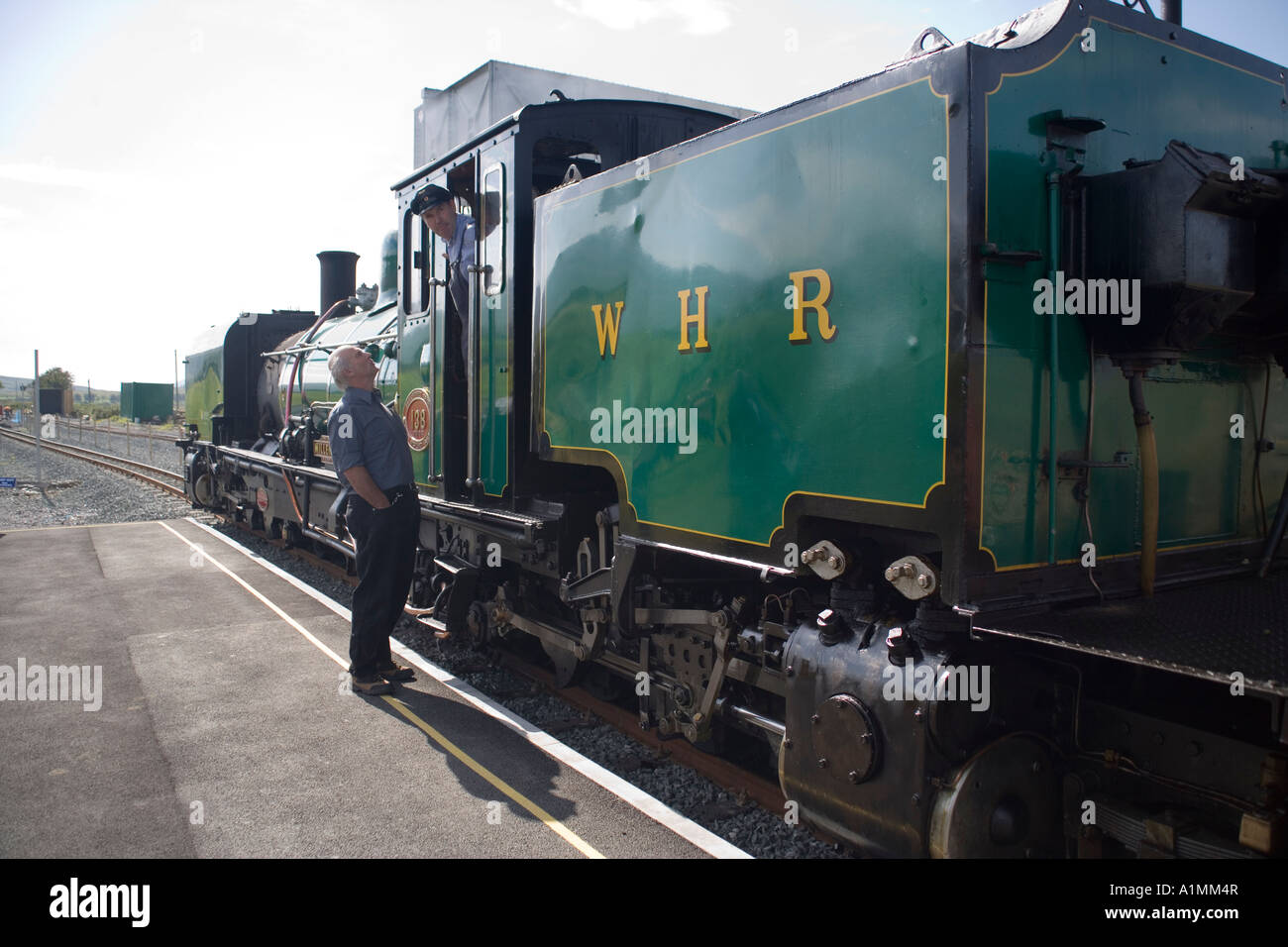 Beyer-Garratt NGG16 locomotive formerly from South Africa at Rhyd Ddu ...