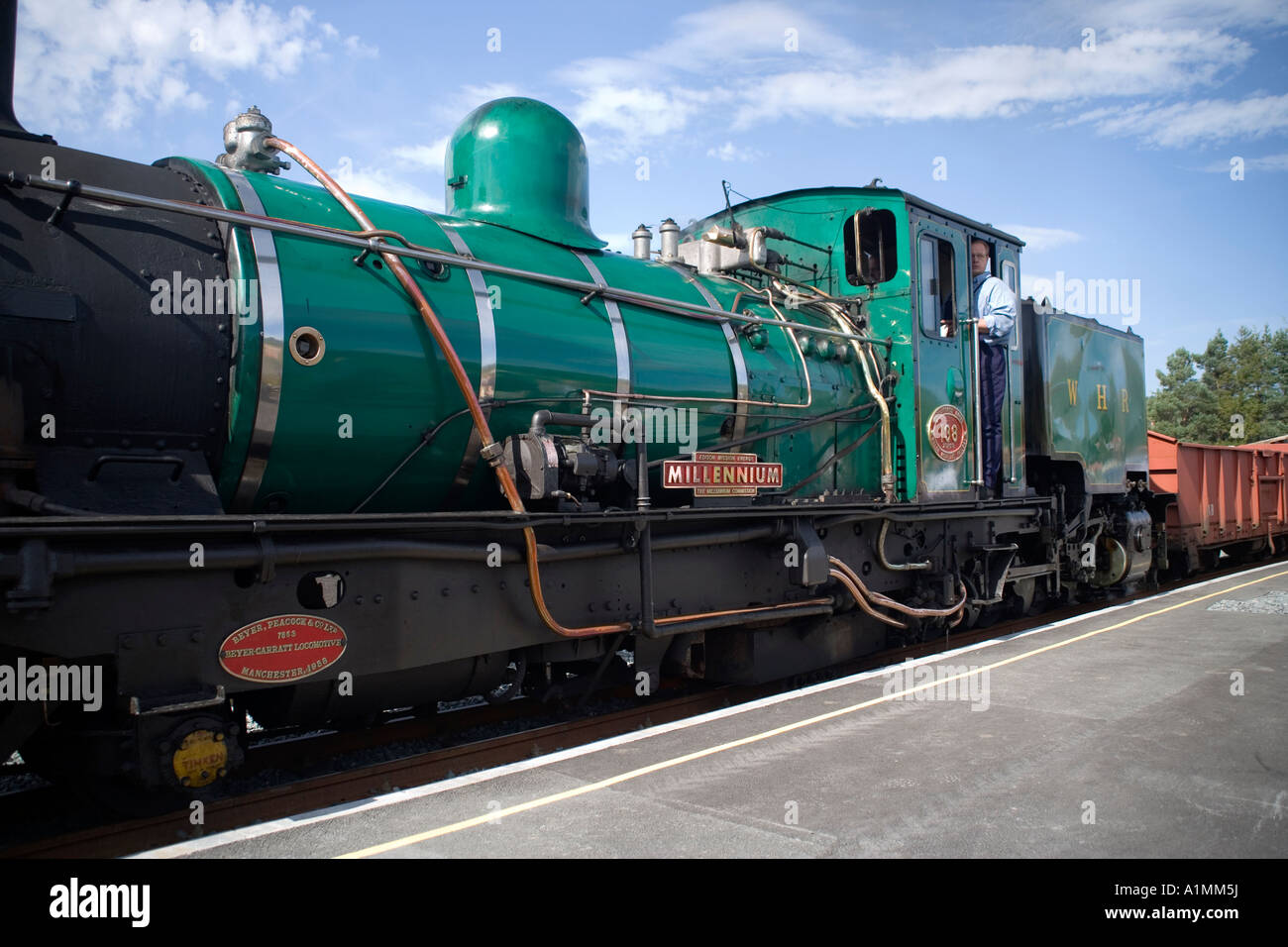 Beyer-Garratt NGG16 locomotive formerly from South Africa at Rhyd Ddu ...