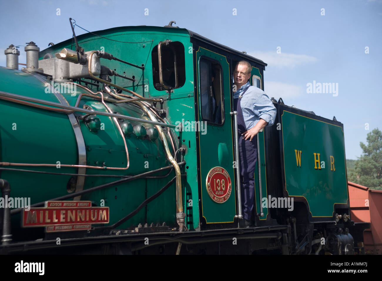 Beyer-Garratt NGG16 locomotive formerly from South Africa at Rhyd Ddu ...