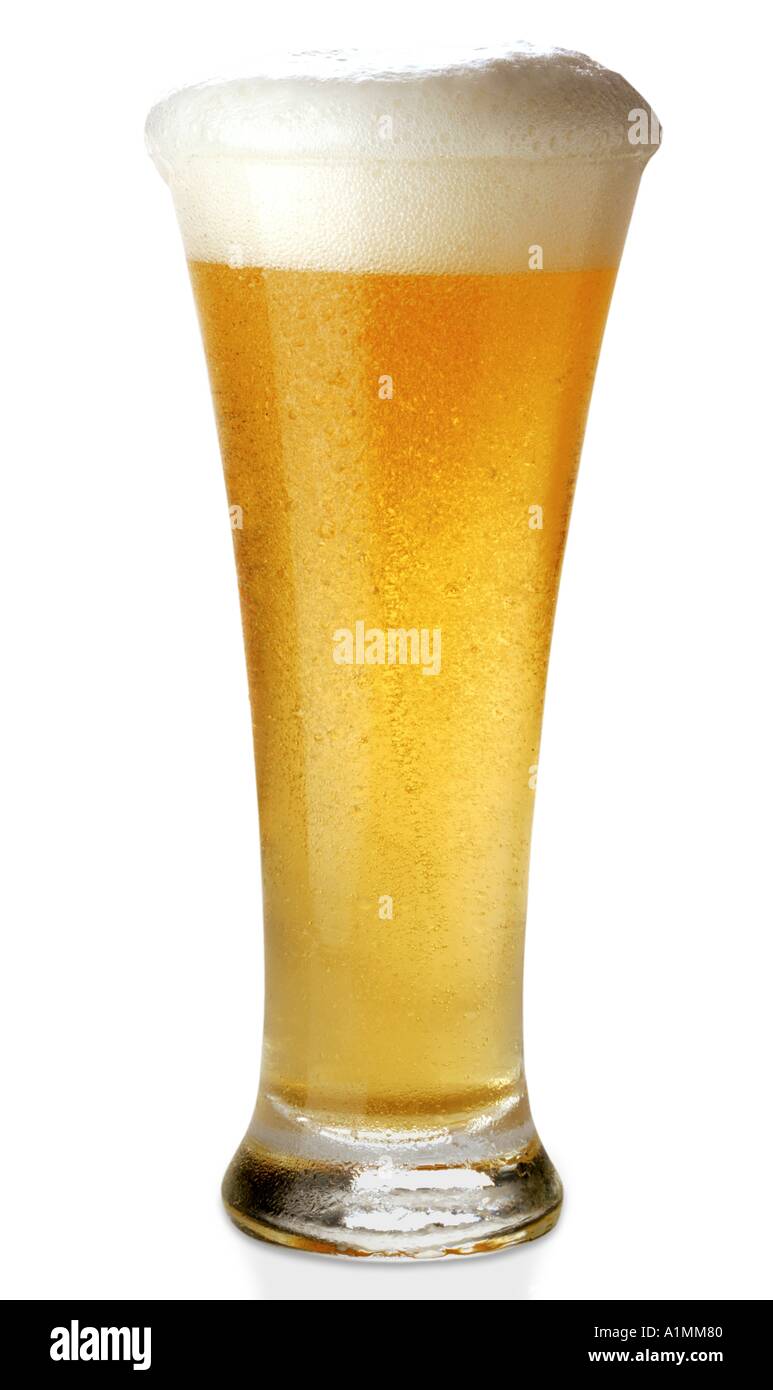 A glass of Weissbier wheat beer Stock Photo - Alamy