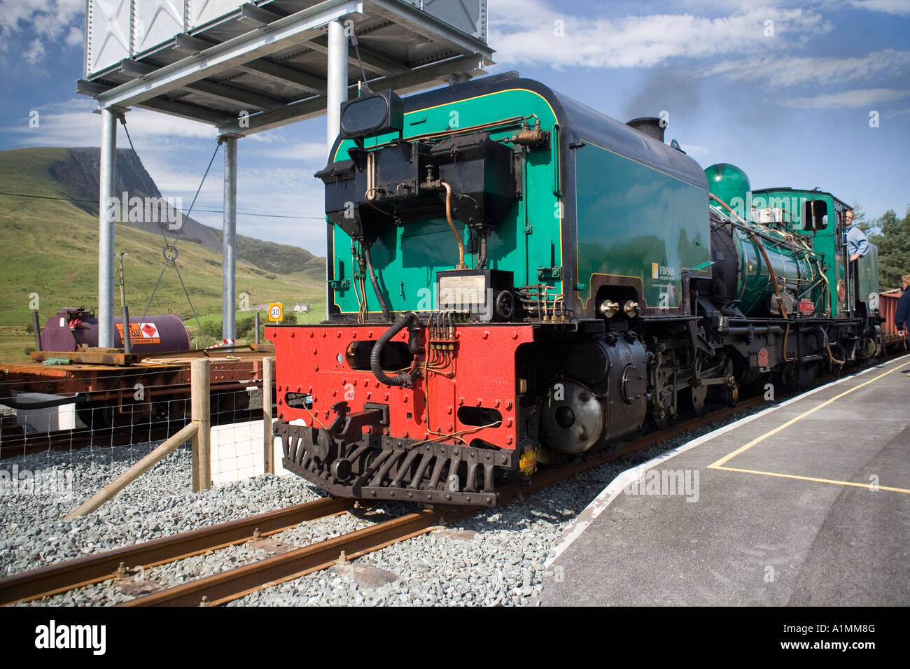 Beyer-Garratt NGG16 locomotive formerly from South Africa at Rhyd Ddu ...