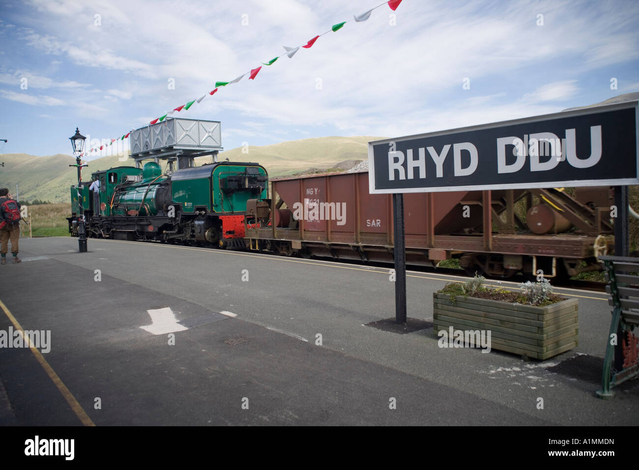 Beyer-Garratt NGG16 locomotive formerly from South Africa at Rhyd Ddu ...
