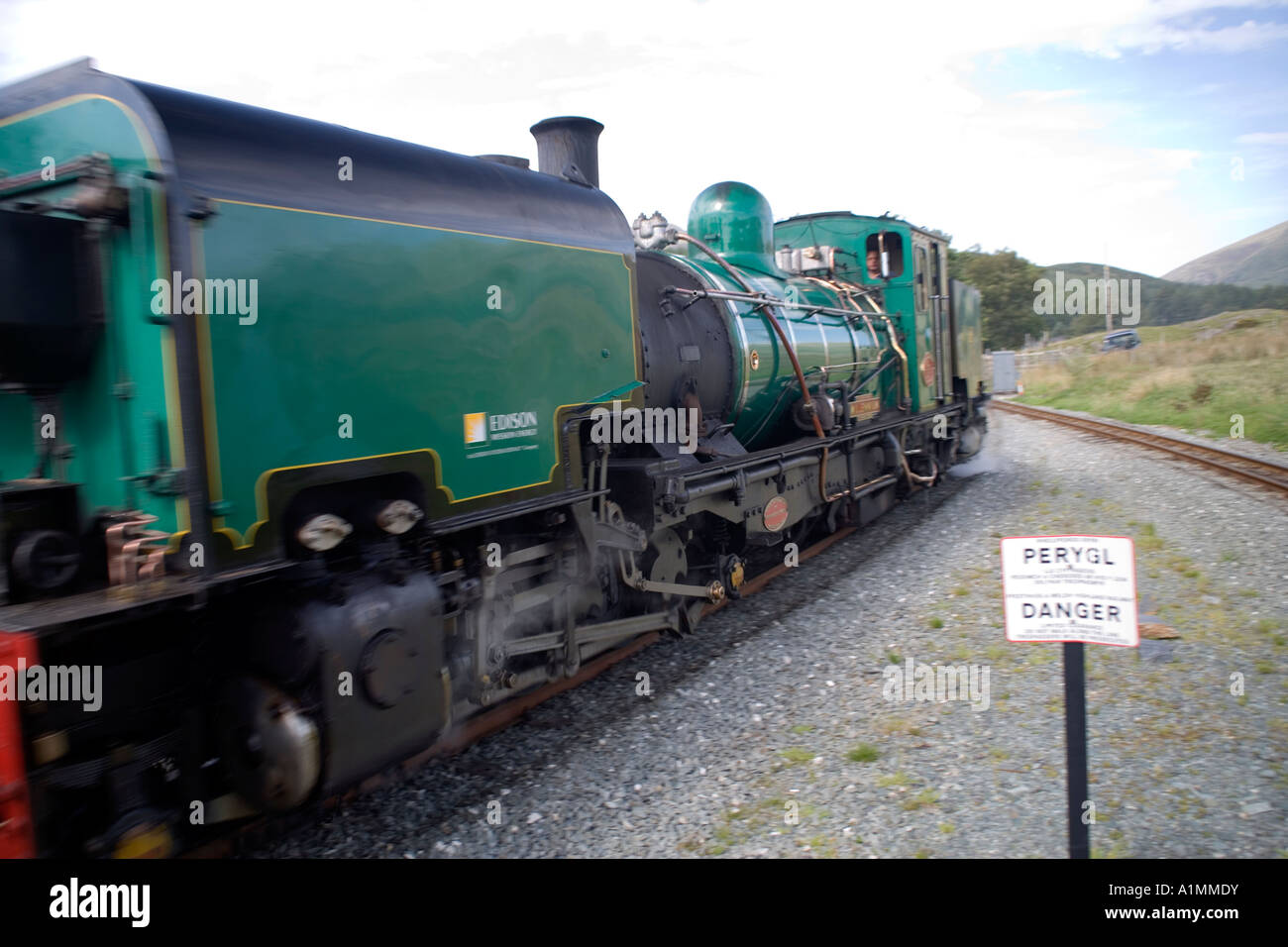 Beyer-Garratt NGG16 locomotive formerly from South Africa at Rhyd Ddu ...