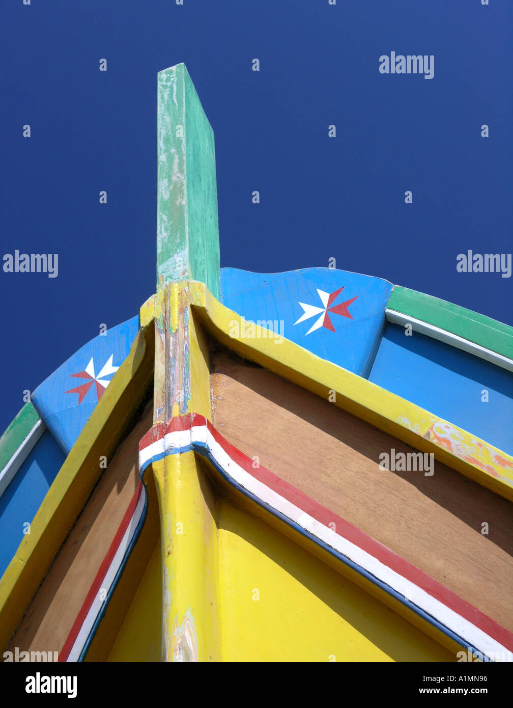 Maltese Luzzu colourful traditional fishing boat Gozo Malta Stock Photo ... Maltese Luzzu colourful traditional fishing boat Gozo Malta Stock Photo ...