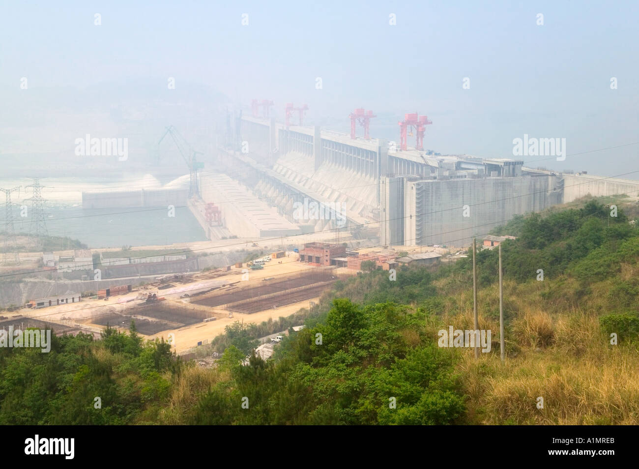Three Gorges Dam construction site Yichang Hunan Province China Stock ...