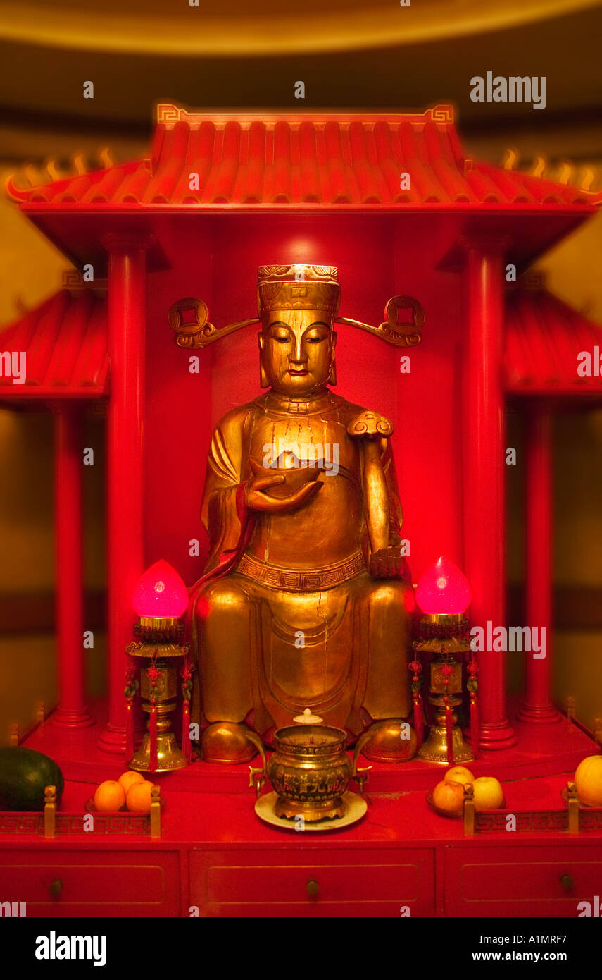 God of General Guan Money God shrine worshipped in a Chinese corporate ...