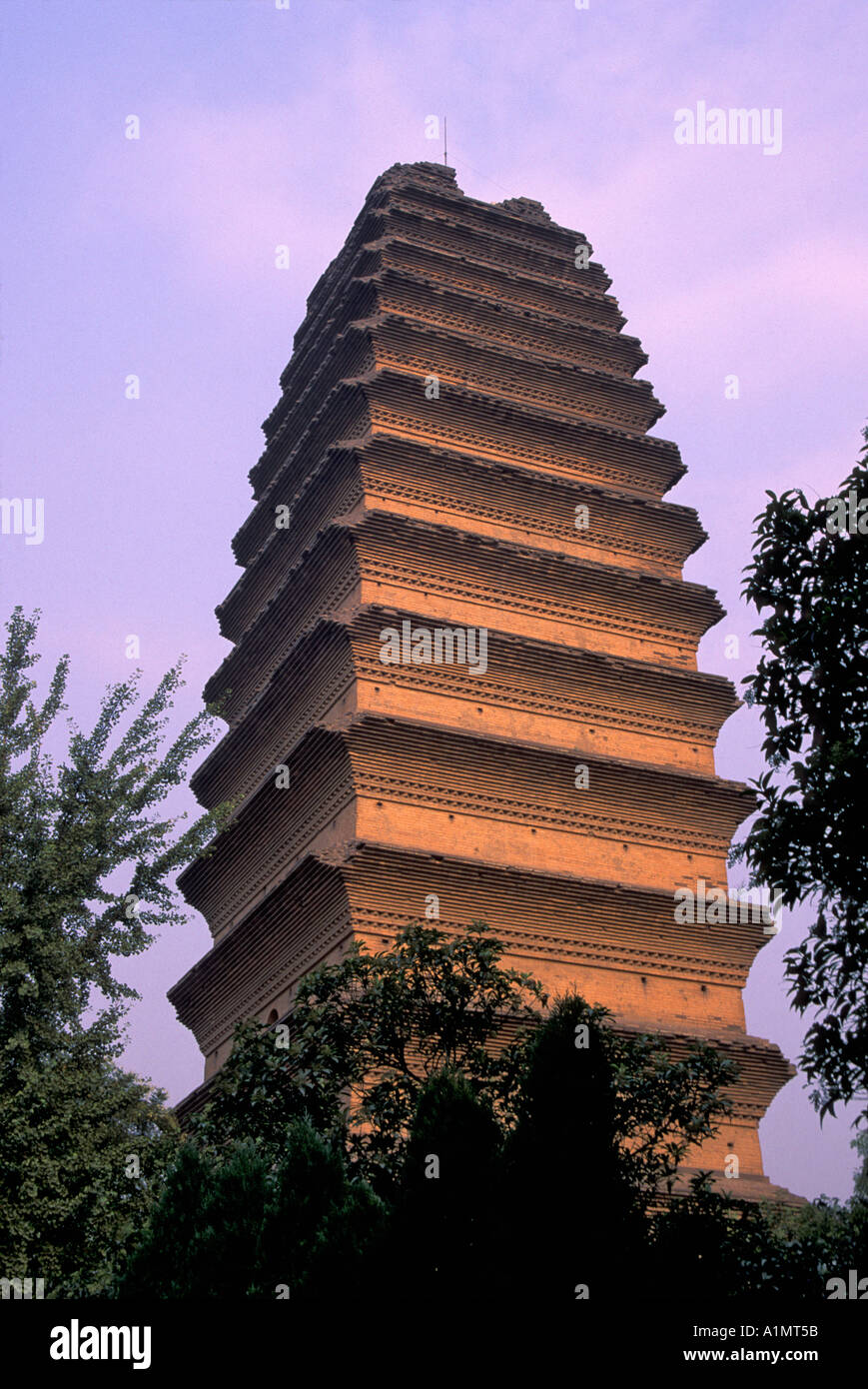 Little Wild Goose Pagoda Xian Shaanxi Province China Stock Photo - Alamy