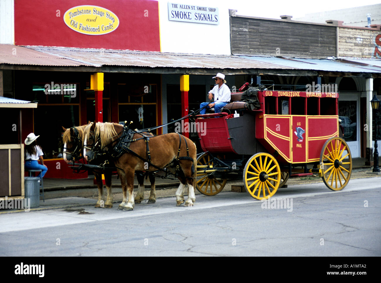 STAGE COACH IN TOMBSTONE TEXAS US Stock Photo - Alamy