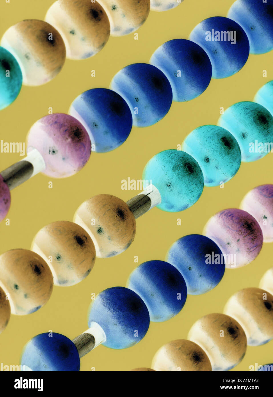 Concept conceptual image Abacus counting device in reversed negative ...