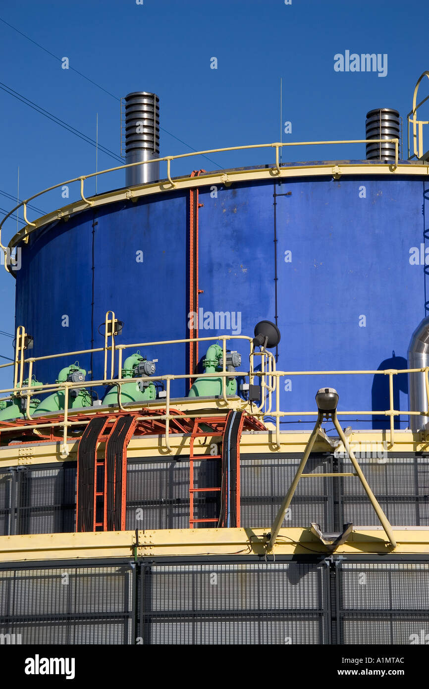 Detail of industrial building Pumping station or storage tanks Stock ...