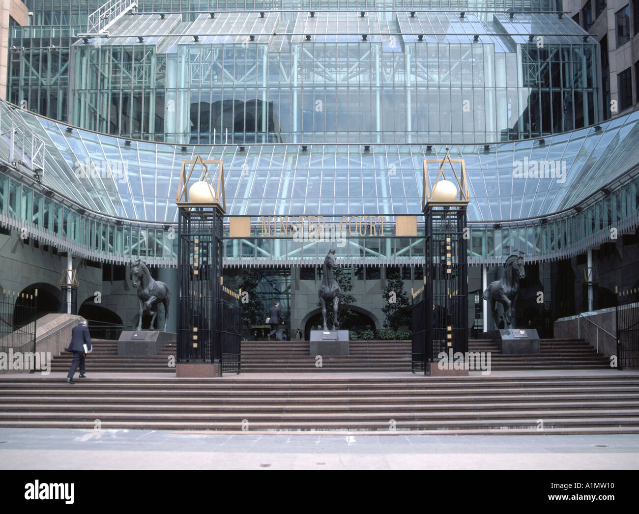 Minster Court entrance to office complex home to the London ...