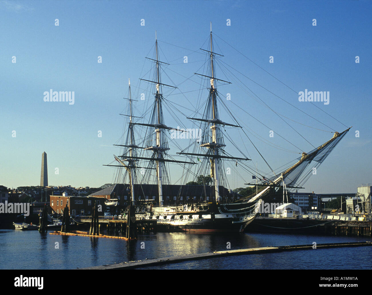 The USS Constitution in Charlestown Boston Massachusetts Stock Photo ...