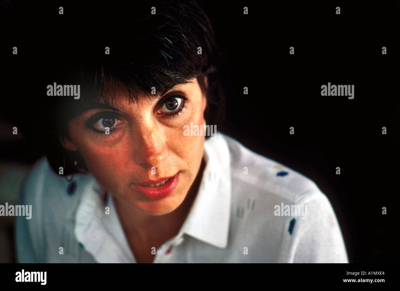 45 year old woman questioning statement in school class on conflict ...