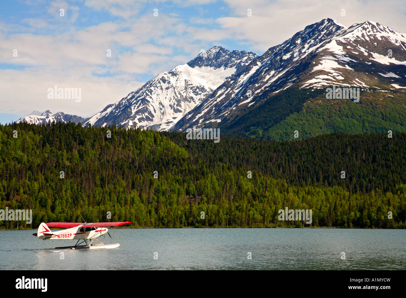 Floatplane on Lower Trail Lake Kenai Peninsula Chugach National Forest ...