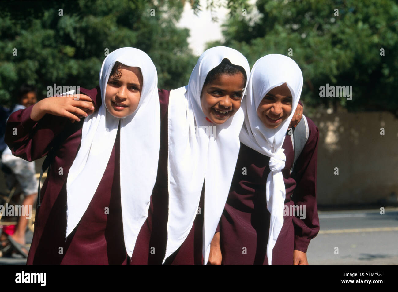 Pupils Saham Oman Stock Photo - Alamy