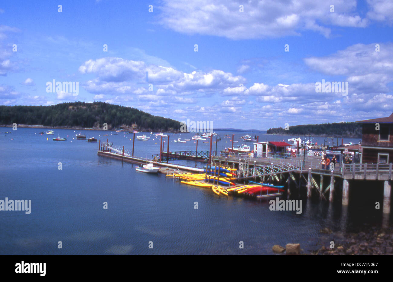 Boat Docks Bar Harbor Maine USA Stock Photo - Alamy
