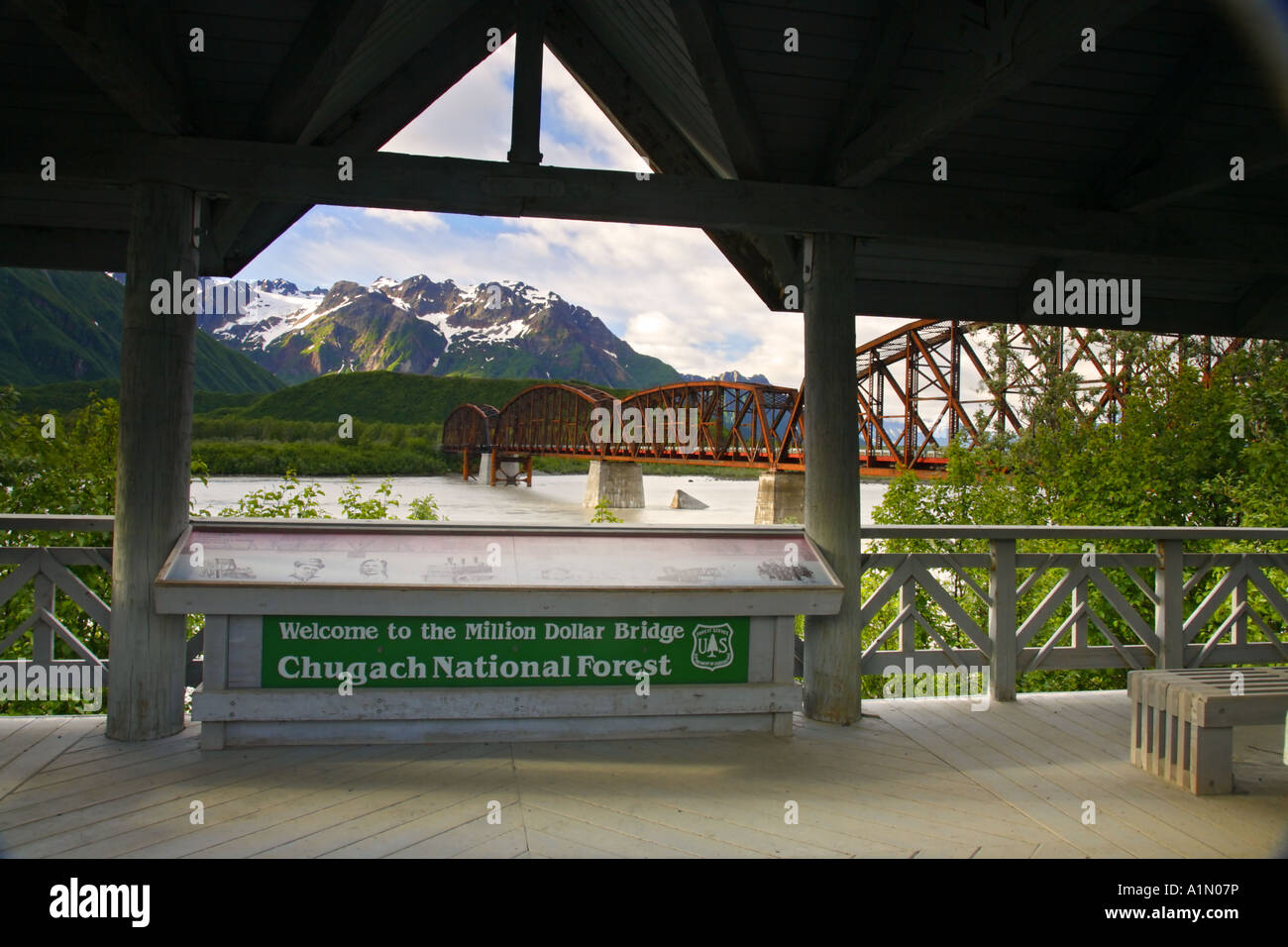Million Dollar Bridge crossing the Copper River Cordova Copper River ...