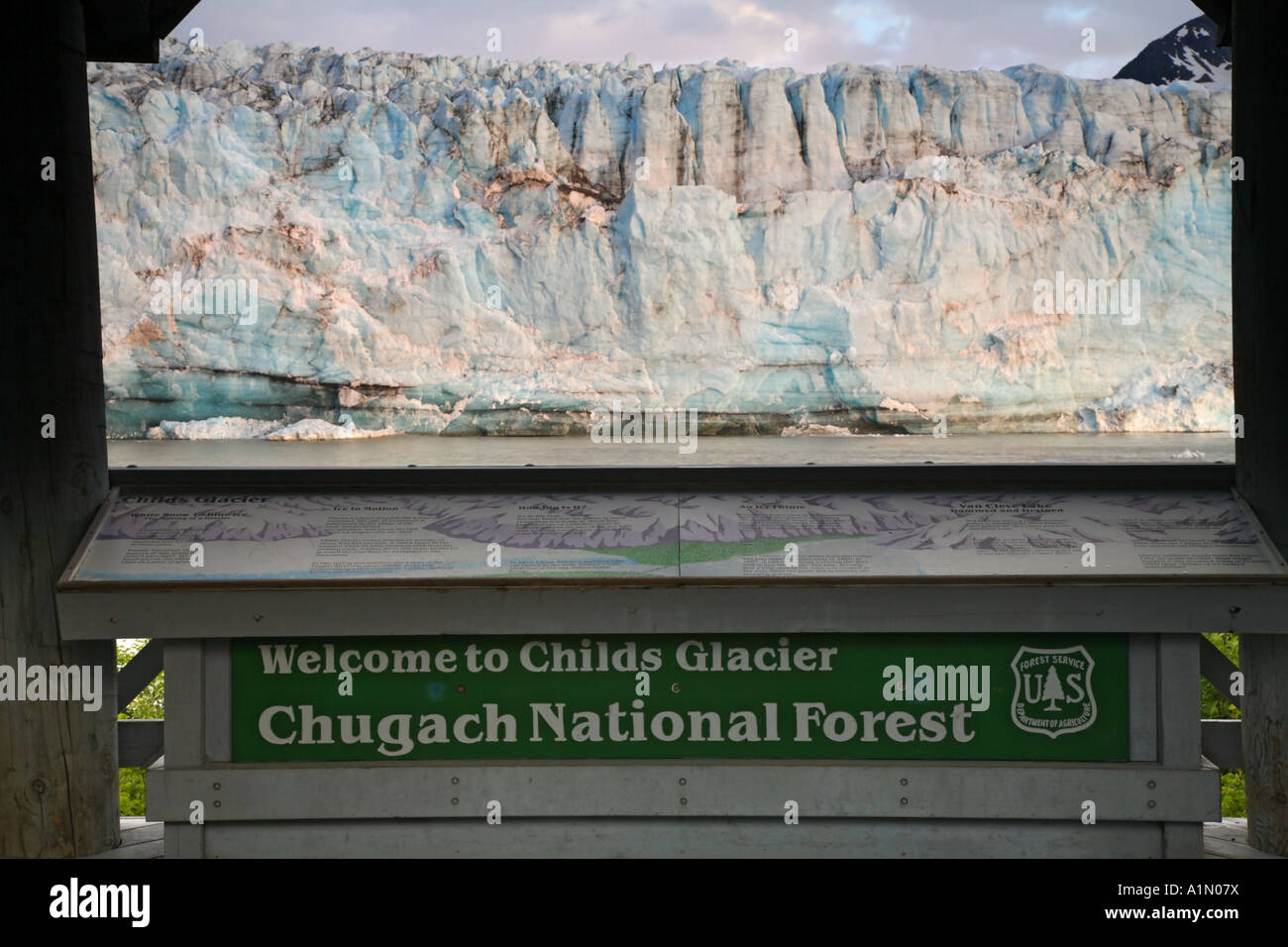 Childs Glacier viewpoint and the Copper River Cordova Chugach National ...