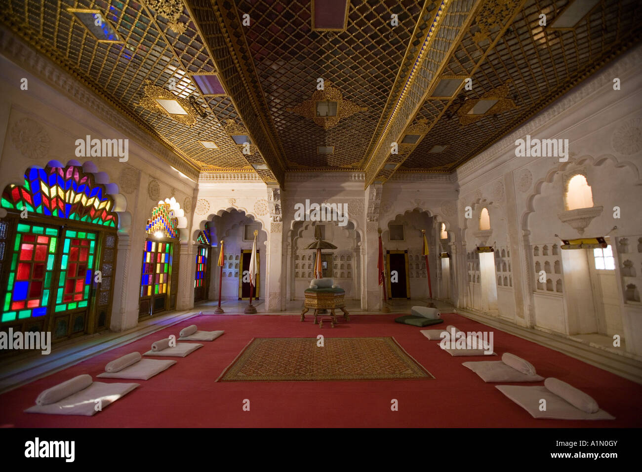 The Audience Room in the Moti Mahal in the Mehrangarth Fort in the city ...