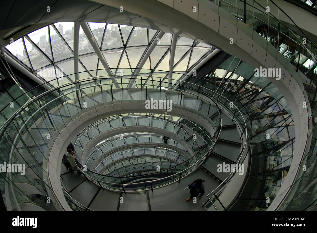 inside interior day daylight London City Hall London England English ...