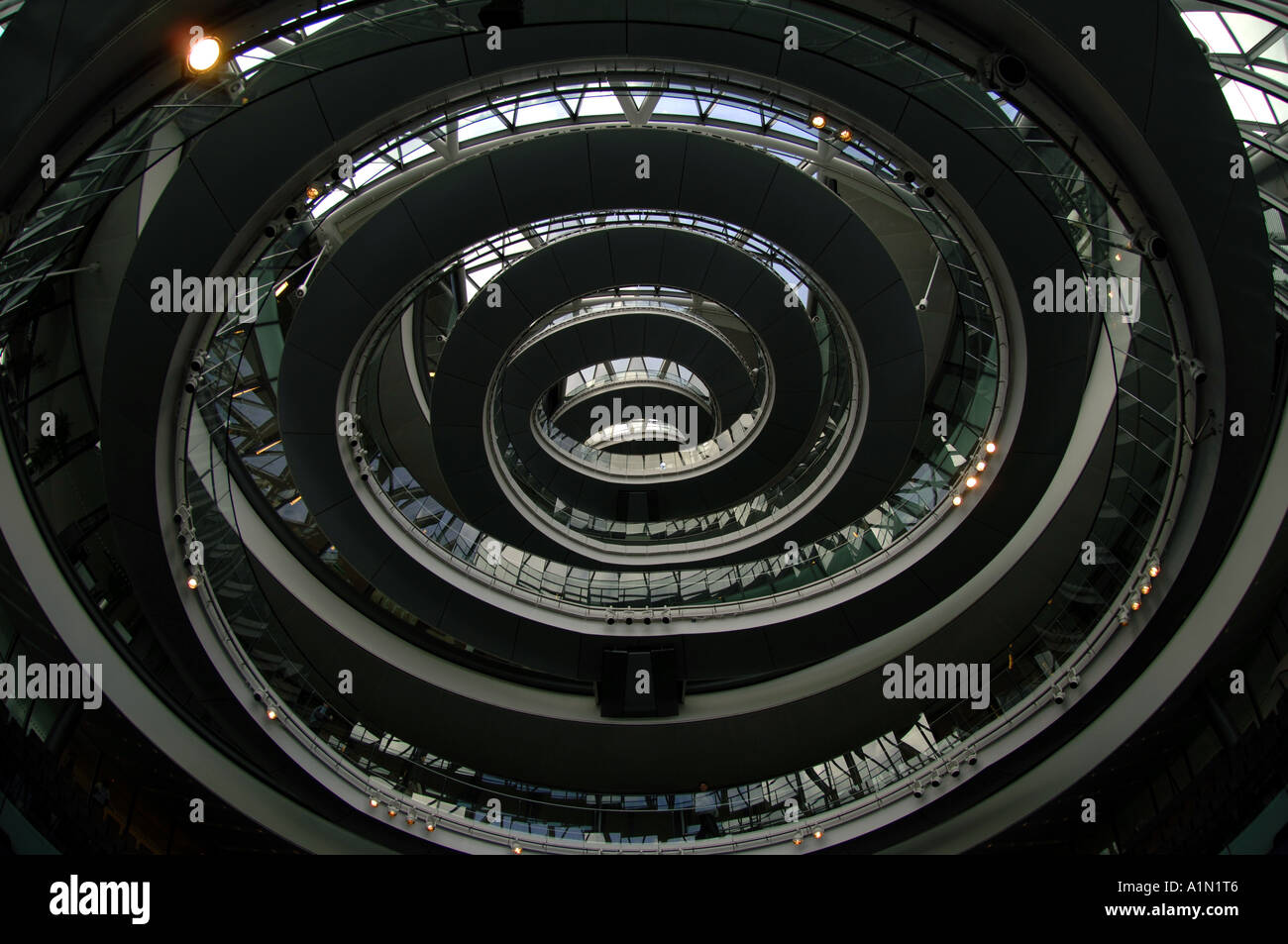 inside interior day daylight London City Hall London England English ...
