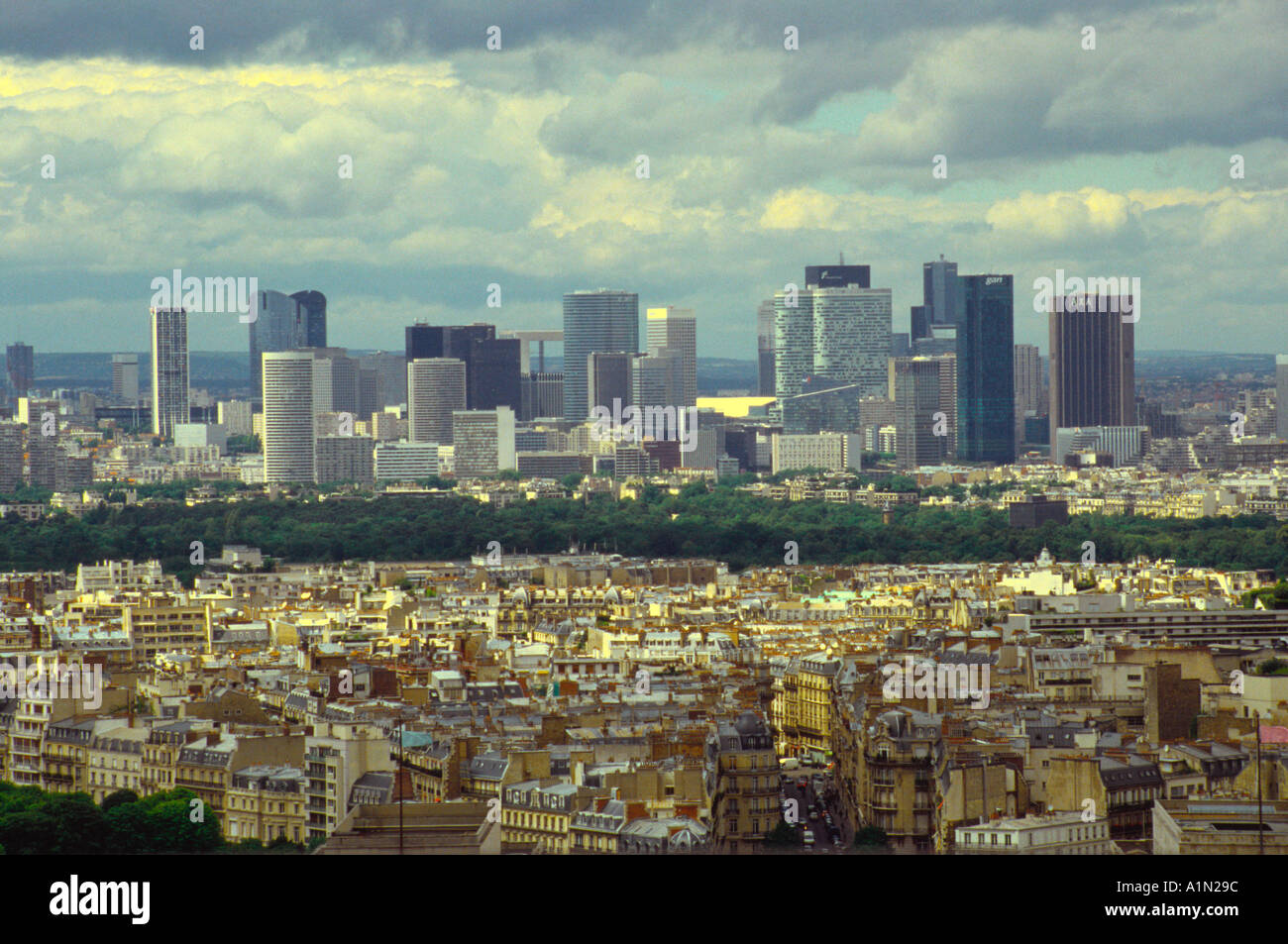 Paris Skyline from Eiffel Tower - France Stock Photo - Alamy