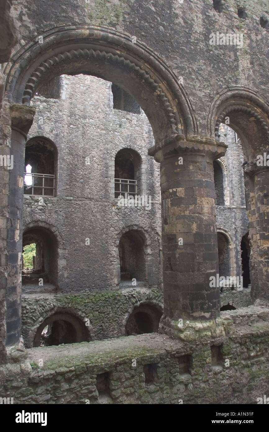 Interior of Rochester Castle Kent England UK Stock Photo - Alamy