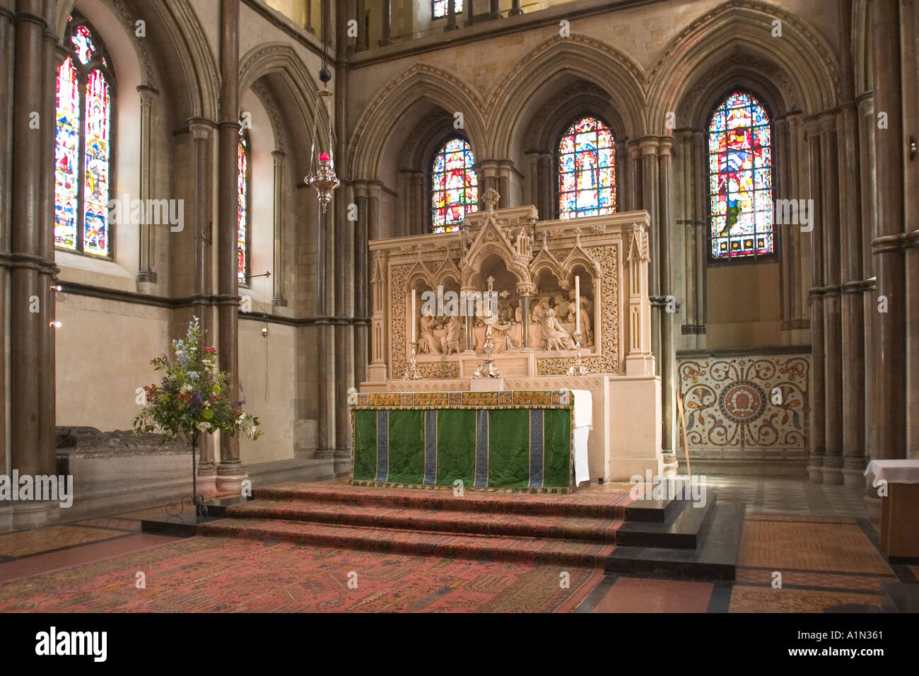 Interior of Rochester Cathedral Rochester Kent UK Stock Photo - Alamy