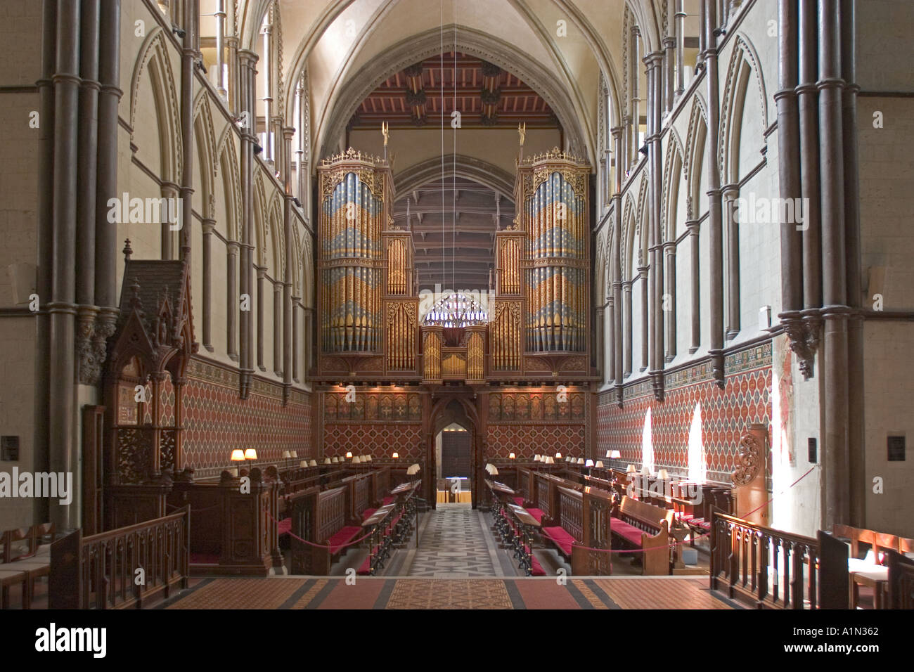 Interior of Rochester Cathedral Rochester Kent UK Stock Photo - Alamy