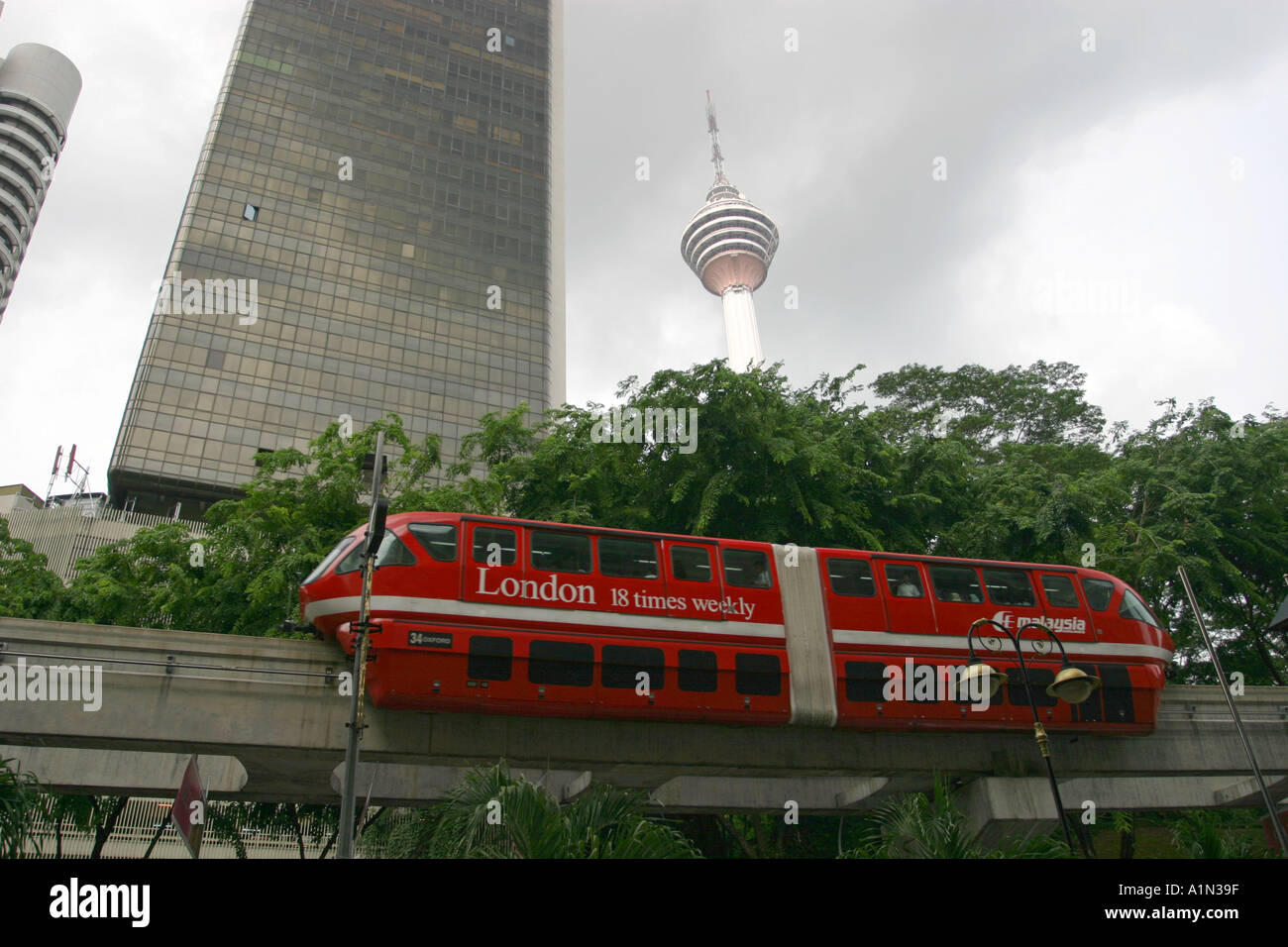 Kuala Lumpur city monorail in Malaysia Asia Stock Photo - Alamy