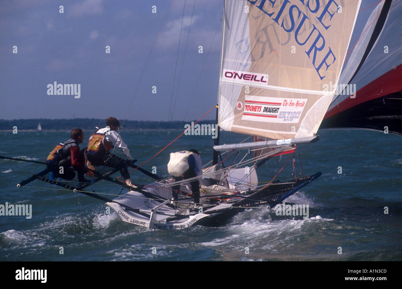 18ft skiff racing cowes isle of wight Stock Photo - Alamy