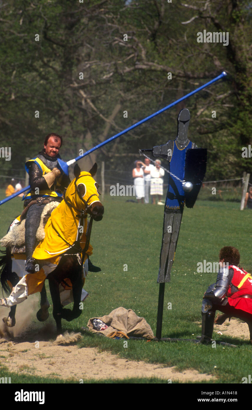Medieval Jouting chilham Castle Kent Stock Photo - Alamy