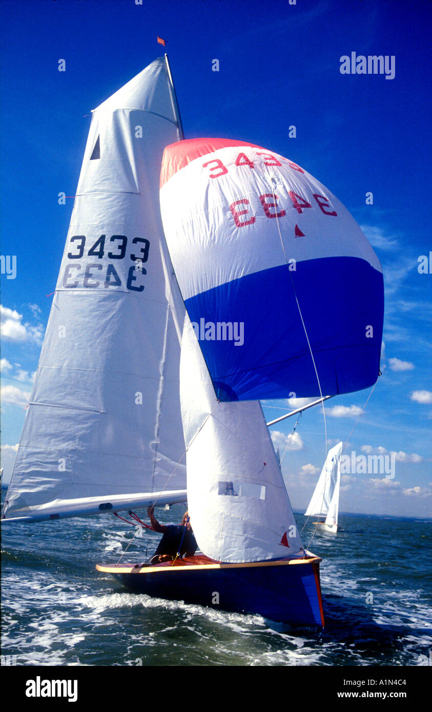 Merlin dinghy during racing event Stock Photo - Alamy