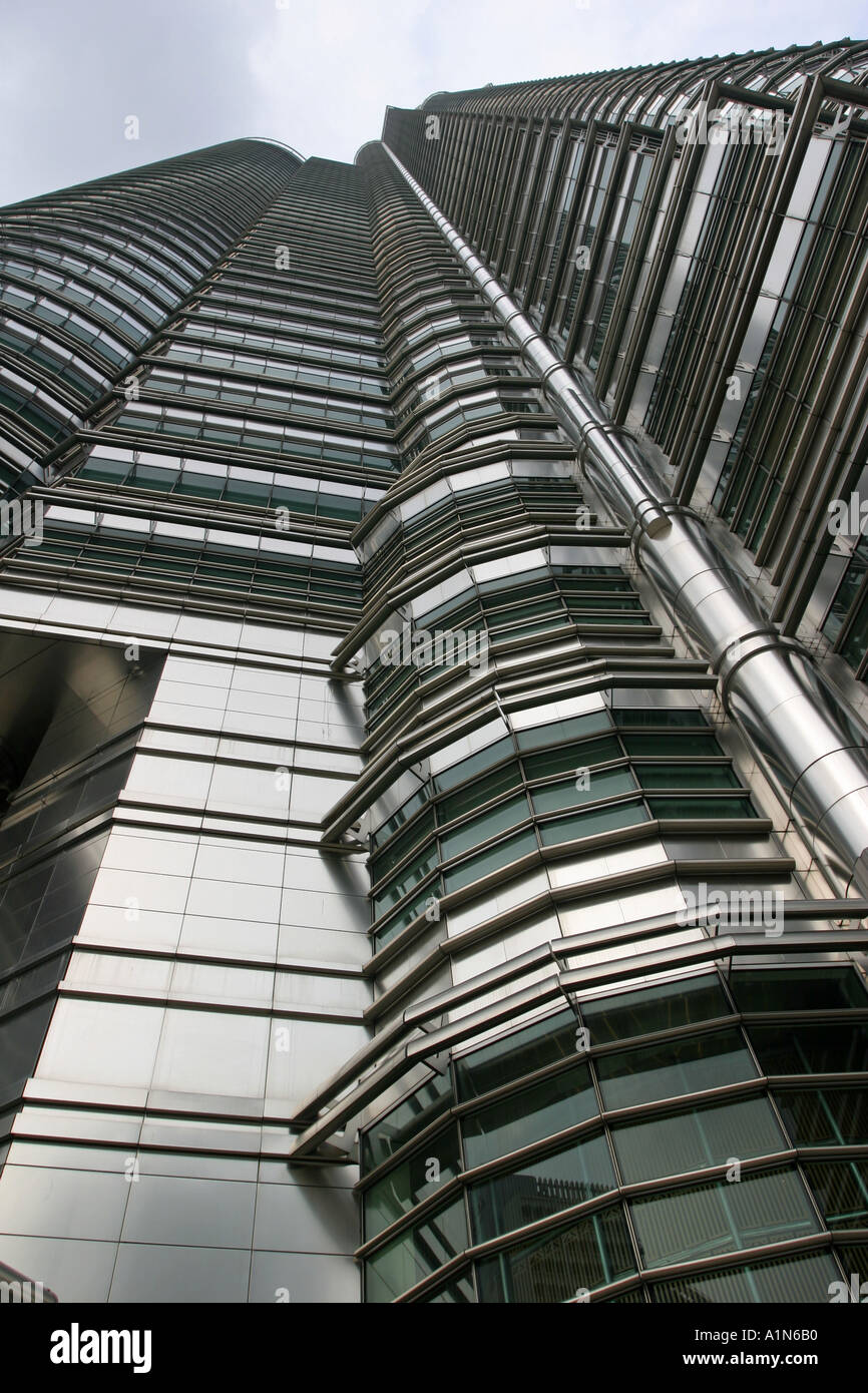 Closeup abstract of the Petronas towers in Kuala Lumpur city Malaysia ...