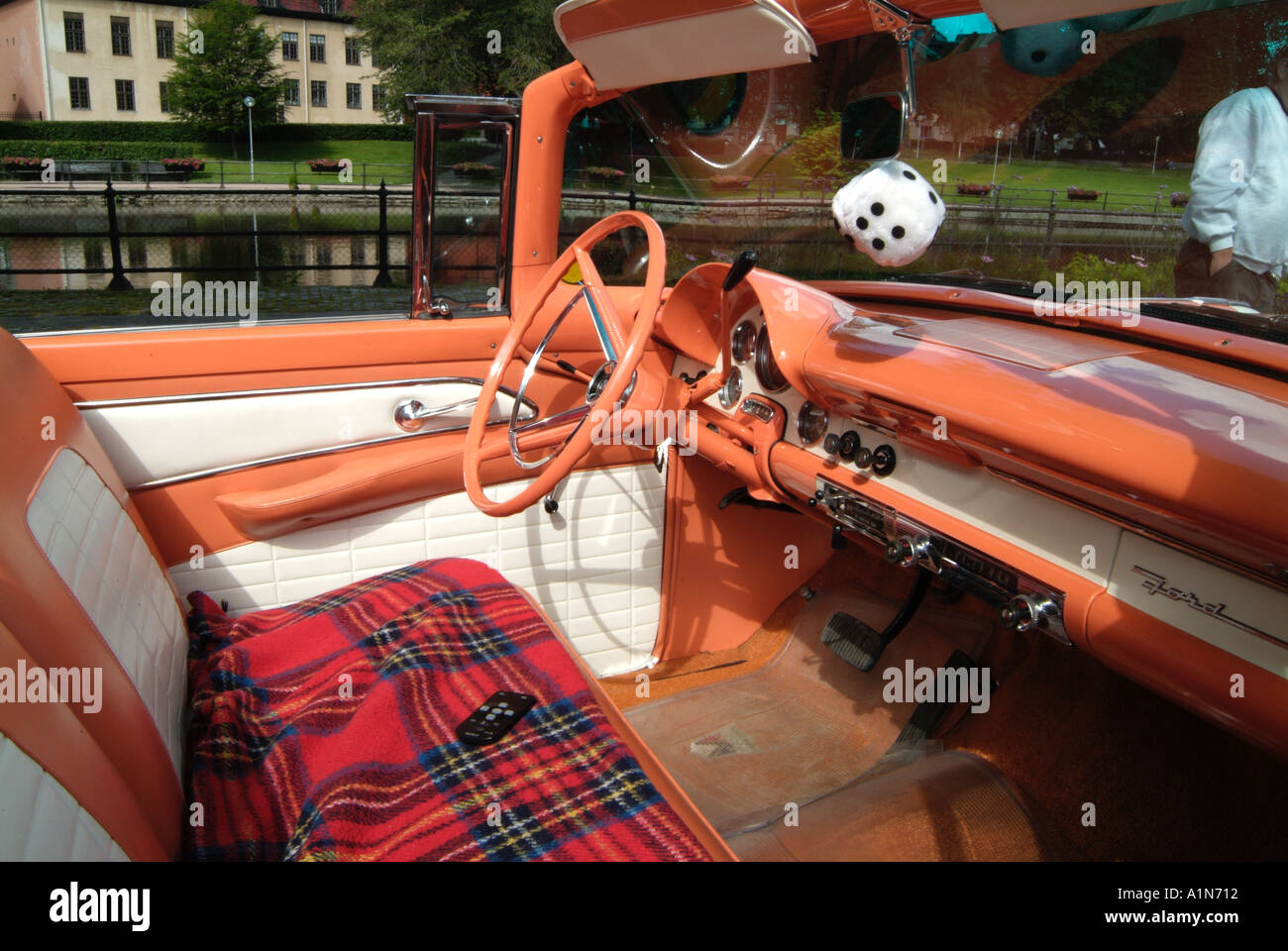 interior 1956 ford car classic chrome fin ford motor company FoMoCo v8 ...