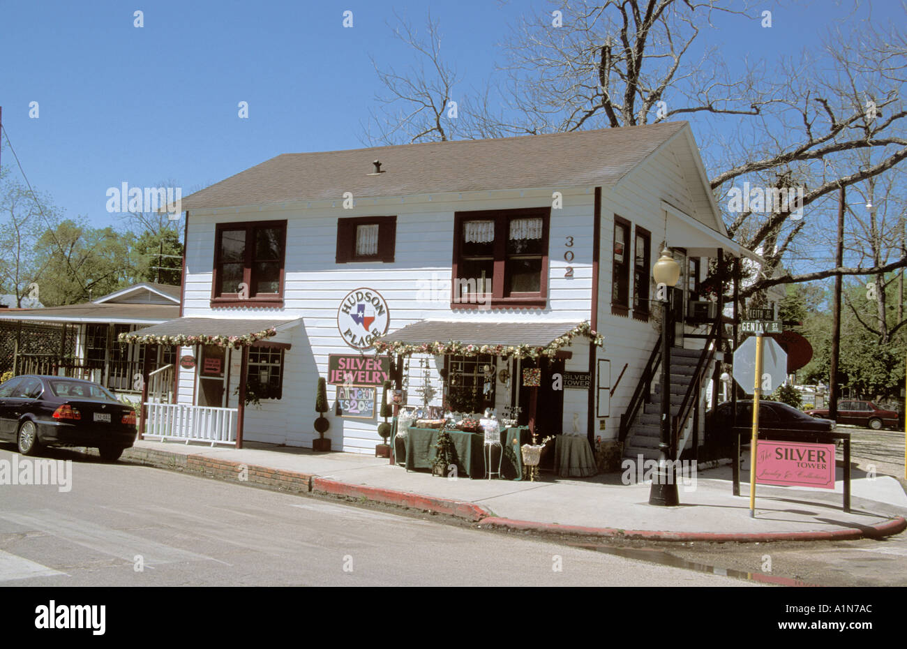 Old Town Spring Texas USA Historic buildings Stock Photo - Alamy