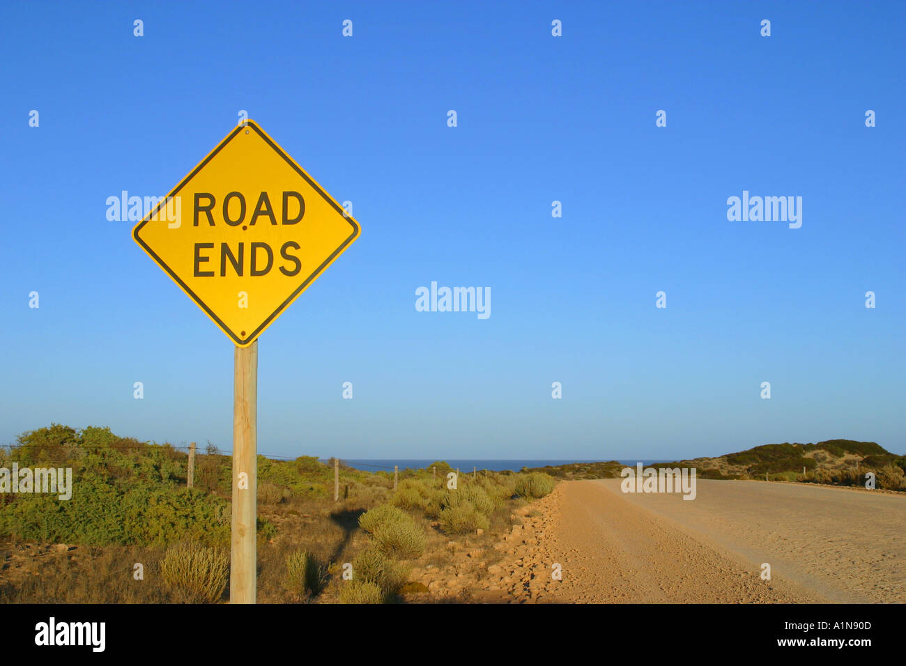 Road Ends sign Stock Photo - Alamy