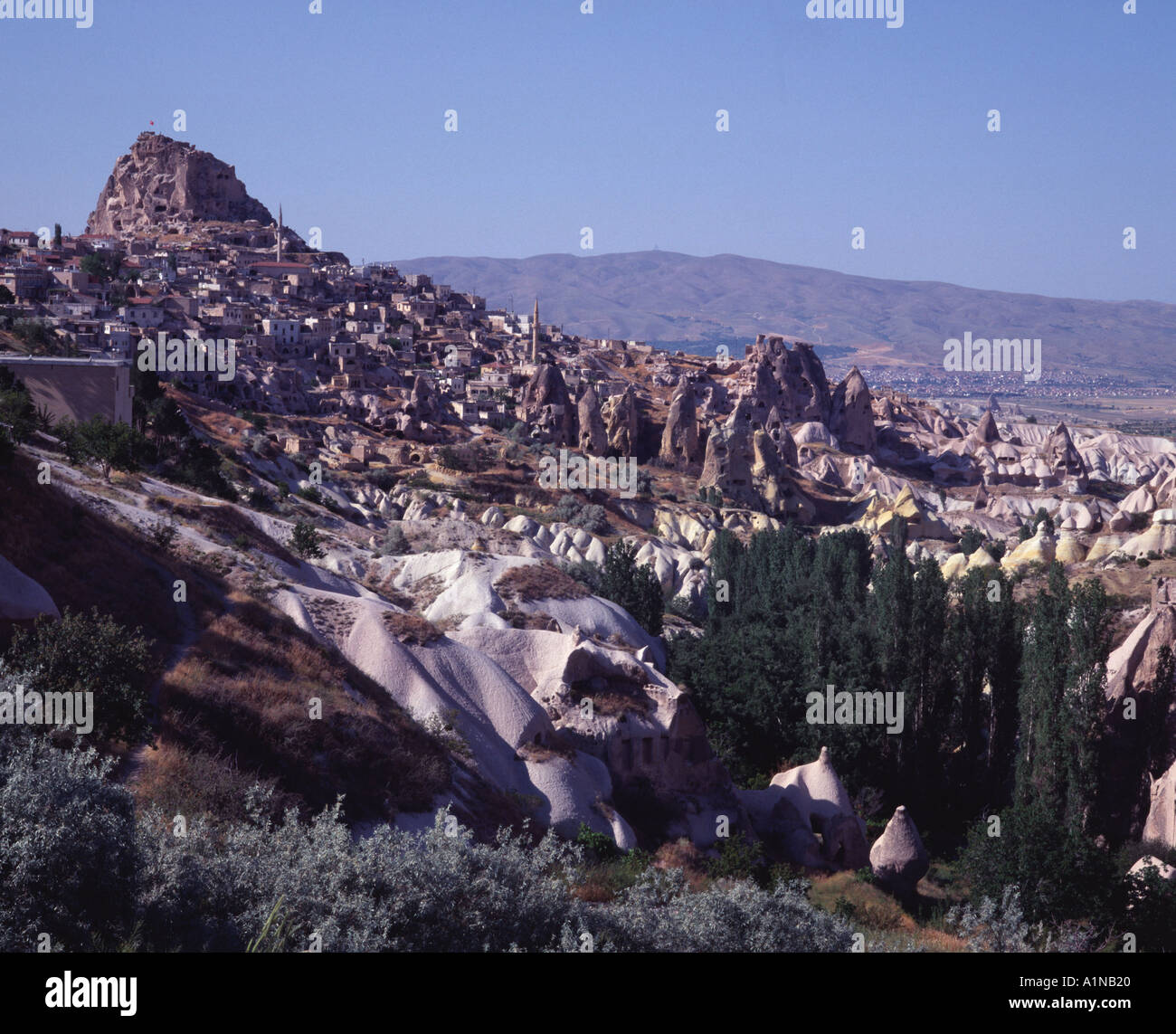 Weather sculpted landscape, Cappadocia Turkey Stock Photo - Alamy